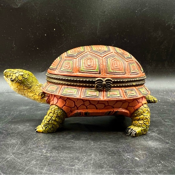 Storage & Organization | Turtle Trinket Box Hinged Realistic 6 Long ...